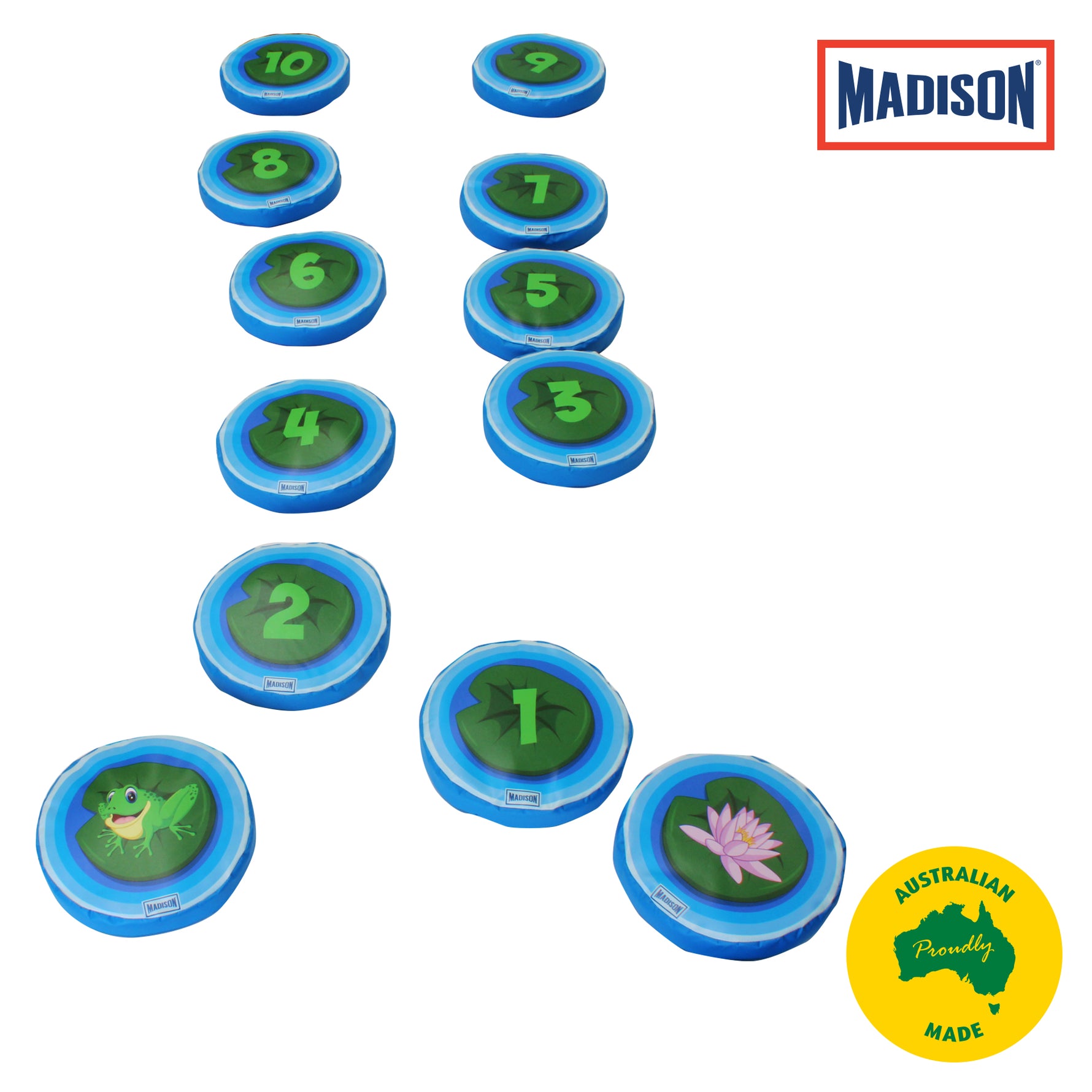 PP930 – Madison Leap Frog Lily Pad – Set of 12 – Madison Sport